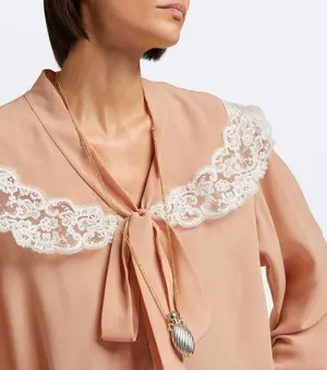 Chloé Mirror Pendant Necklace - Silver