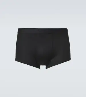 Zimmerli Cotton Jersey Boxer Briefs - Black