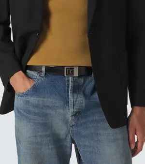 Saint Laurent La 66 Leather Belt