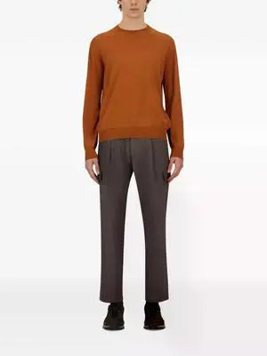 Herno Melange-effect Pleated Cargo Trousers