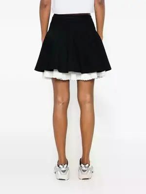 Sandro Pleated-hem Knitted Mini Skirt