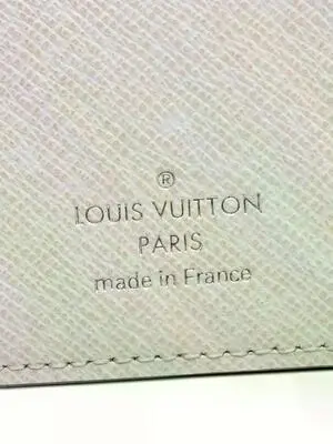 LOUIS VUITTON 2010s Taigarama Brazza Bi-fold Leather Wallet - Grey