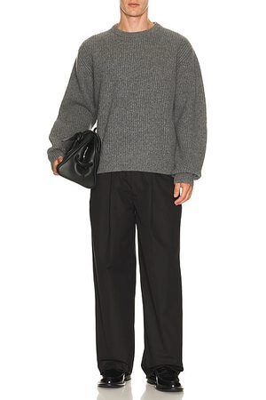 JIL SANDER Fisherman's Rib Crew Neck Sweater