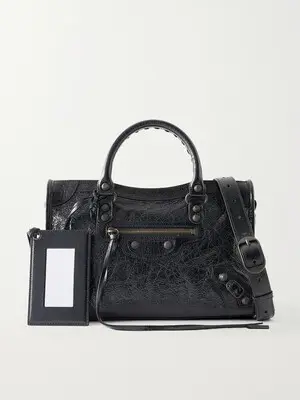 Balenciaga Le City Small Embellished Shoulder Bag - Black