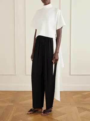 Alaïa Striped Cady Straight-leg Pants