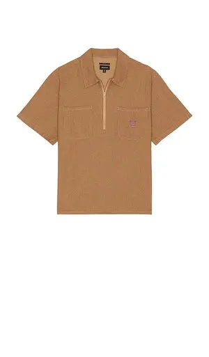 Brixton Brakeman Half Zip Short Sleeve Shirt In . Also