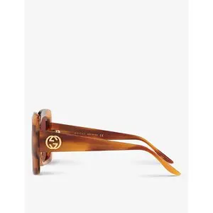 Gucci Square-frame Acetate Sunglasses - Brown