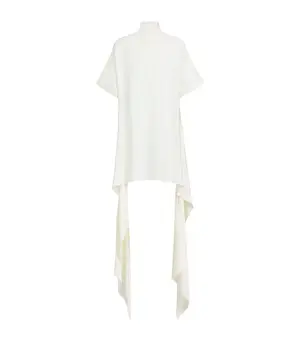 Alaïa High-low Hem Cady Top - White