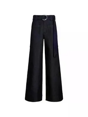 Proenza Schouler White Label Lina Trousers In Stretch Twill - Blue