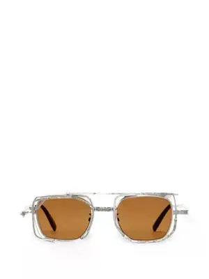 KUBORAUM Square-frame Sunglasses With Hammered Effect