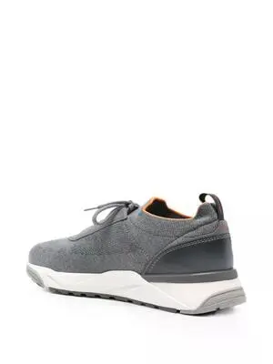 Santoni Innova Panelled Knit Sneakers
