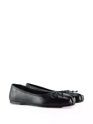 NOTABENE Serena Bow Detail Ballet Flats - Black