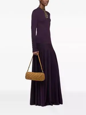 Rabanne Disc Embellished Leather Shoulder Bag