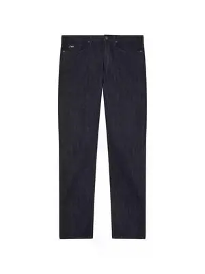 Emporio Armani Logo Plaque Five-pocket Jeans - Blue