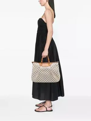 LOUIS VUITTON Damier Azur Siracusa Gm Satchel - White