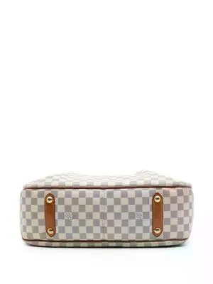 LOUIS VUITTON Damier Azur Siracusa Gm Satchel - White