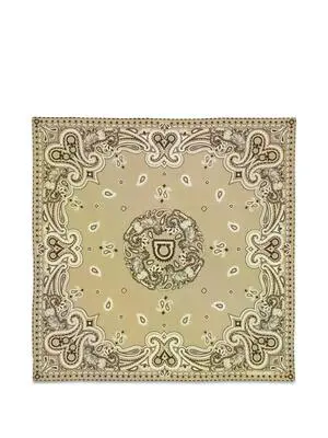 FERRAGAMO Arabesque Print Bandana Neutrals