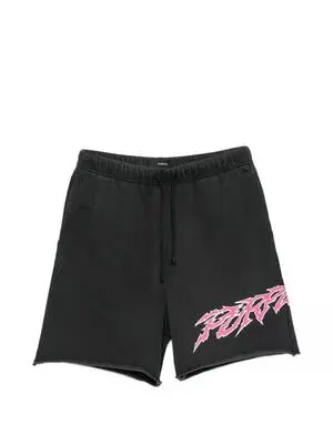 PURPLE BRAND Graphic Print Raw-cut Shorts
