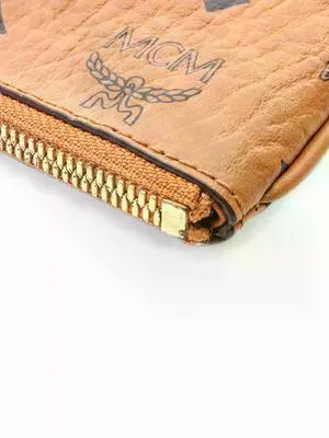 Mcm Visetos Leather Clutch Bag