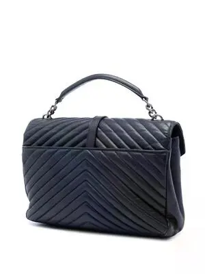 Saint Laurent Monogram College Satchel - Blue