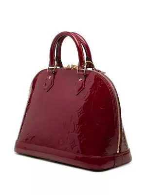 LOUIS VUITTON Monogram Vernis Alma Pm Handbag - Red