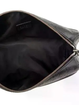 Gucci Nylon Clutch Bag With Embossed Leather Trim