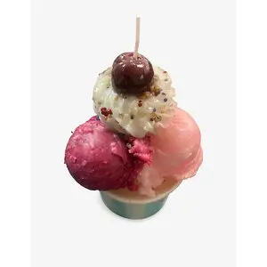 INTRONA Small Ice Cream Basket Wax Candle 315g - Multi