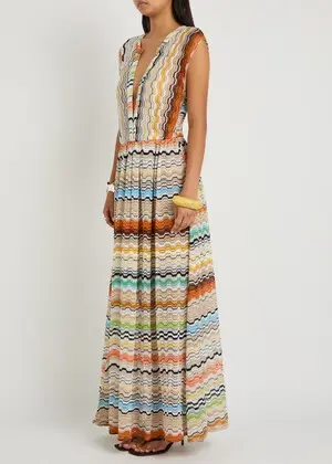 Missoni Zigzag Intarsia Fine-knit Maxi Cover-up Dress