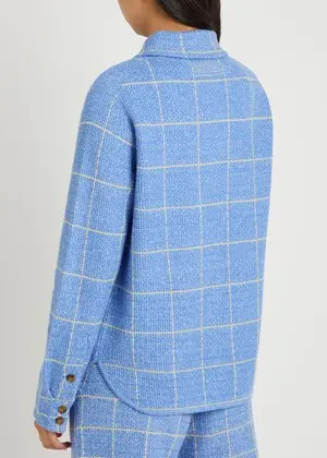 Guest In Residence Plaid Cashmere And Linen-blend Shirt