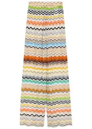 Missoni Patterned Wide-leg Fine-knit Trousers