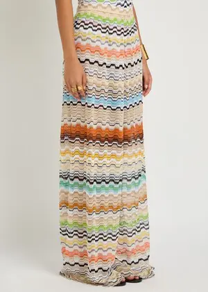 Missoni Patterned Wide-leg Fine-knit Trousers