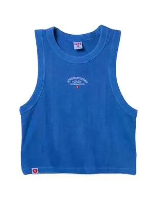 AAPE BY *A BATHING APE Heart Logo Embroidered Racerback Tank Top - Blue