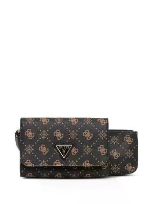 Guess Silia Logo-print Detachable-pouch Wallet - Brown