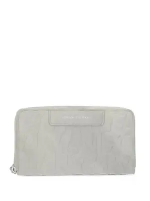 Armani Exchange Logo-embossed Zip-around Wallet - Grey