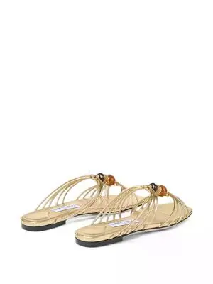 JIMMY CHOO Lova Bead-embellished Strappy Sandals