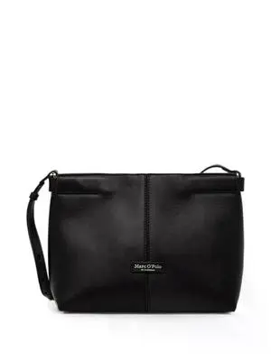 Marc O'polo Logo Patch Leather Tote Bag - Black