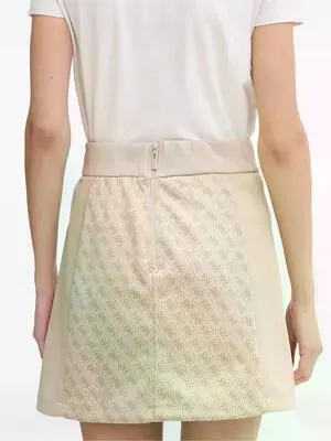 Guess Monogram-print Panelled Mini Skirt
