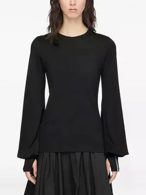 Y3 Cinched Drape Long-sleeve Top