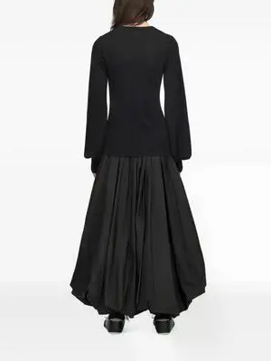 Y3 Cinched Drape Long-sleeve Top