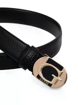 Guess Logo Plaque Pebbled Belt