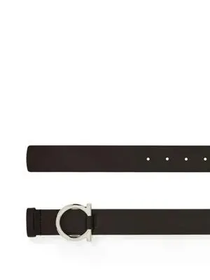 FERRAGAMO Gancini Buckle Belt - Brown