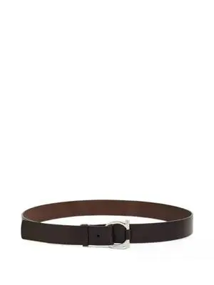 FERRAGAMO Gancini Buckle Belt - Brown