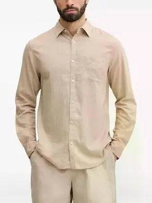 Guess Logo-patch Chest-pocket Shirt