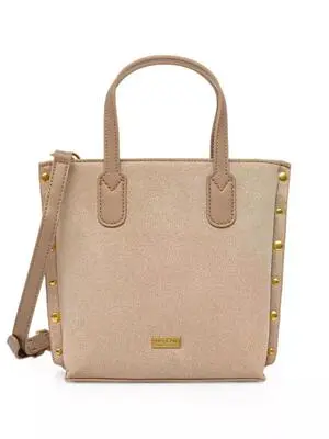MORGAN Stud Embellished Tote Bag - Neutrals