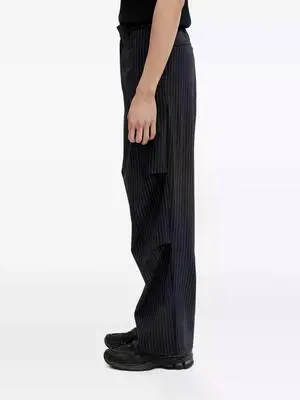Filling Pieces Pinstripe Pleated Wide-leg Trousers - Blue