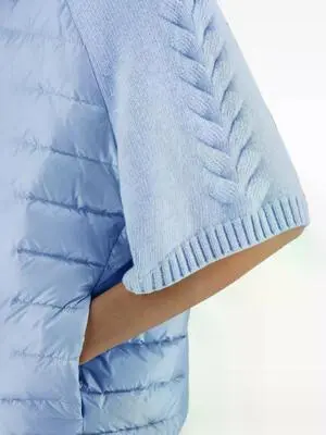 Herno Quilted Cable-knit Jacket - Blue