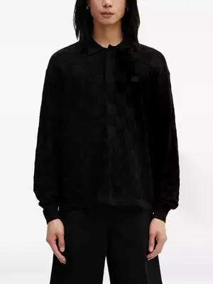 Filling Pieces Rugby Check-pattern Logo-embroidered Sweatshirt