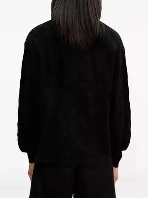 Filling Pieces Rugby Check-pattern Logo-embroidered Sweatshirt
