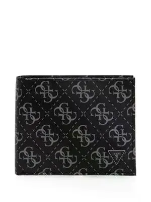 Guess Monogram-print Wallet - Black