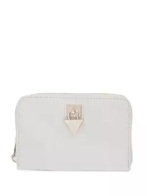 Guess Patsie Logo-plaque Zip-around Wallet - White